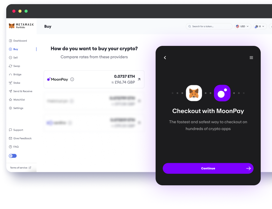On-Ramp | The best solution for buying crypto on your site