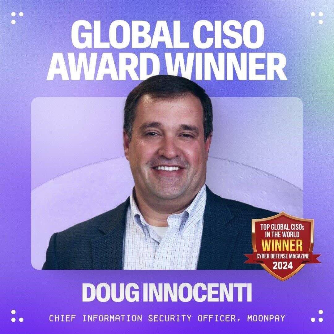 Doug Innocenti wins global CISO award - MoonPay